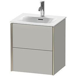 Duravit XViu Waschtisch-Unterschrank XV41310B107 51x42x55,7cm, 2 Schubkästen, champagner matt, betongrau matt