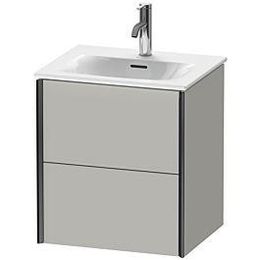 Duravit XViu Waschtisch-Unterschrank XV41310B207 51x42x55,7cm, 2 Schubkästen, schwarz matt, betongrau matt