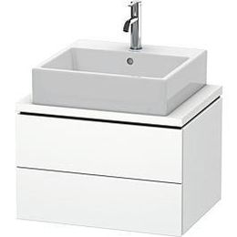 Duravit L-Cube Waschtisch-Unterschrank LC580501818 62 x 47,7 cm, weiß matt, für Konsole, 2 Schubkästen