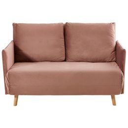 Livetastic Schlafsofa, Altrosa, Textil, Kiefer, Uni, 2-Sitzer, 132x82x91 cm, Liegefunktion, R&uuml;cken echt, Kinder- & Jugendzimmer, Jugendm&ouml;bel, Jugendsofas