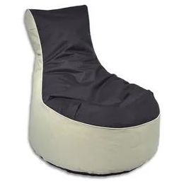 Sitzsack Kinzler "BICO", schwarz (anthrazit,natur), B:80cm H:90cm, Polyester, Sitzsäcke