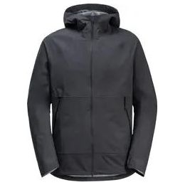 Fahrradjacke Jack Wolfskin "BIKE COMMUTE MONO JKT M", Herren, Gr. M (50), grau (phantom), Style:Oberstoff 100% POLYESTER; ABSEITE: 100% POLYESTER, AUSSER NICHT FASERIGES MATERIAL, Jacken