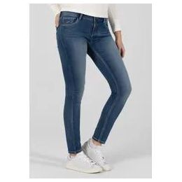 5-Pocket-Jeans Timezone "Tight AleenaTZ", Damen, Gr. 25, L&auml;nge 30, blau, 83% Baumwolle 15% Polyester 2% Elastan, lang, Jeans 5-Pocket-Jeans