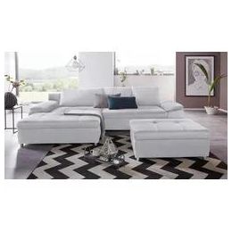 Sit & More Ecksofa SIT & MORE "Labene L-Form", silber, B:290cm H:82cm T:90cm, Struktur fein (95% Polyester, 5% Polyamid);Luxus-Microfaser ALTARA NUBUCK (100% Polyester);Kunstleder SOFTLUX / Struktur (100% Polyester);Struktur (100% Polyester);Flachgewebe (95% Polyester, 5% Polyamid), Sofas, wahlweise mit Bettfunktion und Bettkasten, auch als XXL-Variante