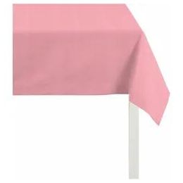 Tischdecke Apelt "4362 Rips - UNI" Gr. 2, rosa, B:100cm L:100cm, Baumwolle, Polyester, Tischdecken, UNI-BASIC