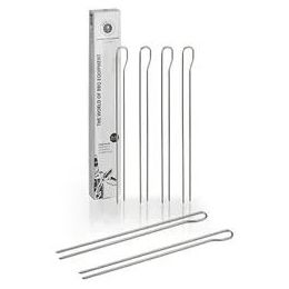 Grillspieß BUDDY'S "Buddy ́s BBQ", silber (silberfarben), B:0,3cm H:2,5cm L:9cm, Edelstahl, Spieße, Doppelspieße, Schaschlikspieße, Fleischspieße, Edelstahl, 9 cm