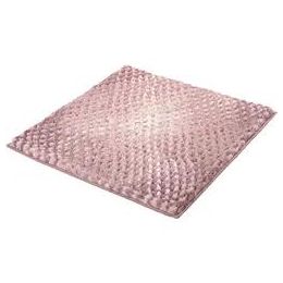 Badematte Kleine Wolke "Cory" Gr. 1, rosa (dunkelrosé), H:24mm, Polyester, Badematten, Badteppich, modischer Farbverlauf, Hoch-Tief Effekt, waschbar
