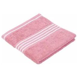 Gözze Handtücher GÖZZE "Rio", rosa (altrosa), B:50cm L:100cm, Walkfrottee, Obermaterial: 100% Baumwolle, Handtücher, im Set, mit frischer Streifenbordüre