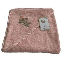 Kapuzenhandtuch Ross "KIDSLINE", pink (soft pink), B:100cm L:100cm, Frottier, Baumwolle, Handtücher, 100 % Baumwolle, Kapuze, Stickerei