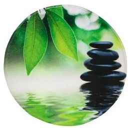Badematte Sanilo "Harmony", grün (grün, schwarz), H:15mm, Polyester, Badematten, Memory Schaum
