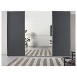 Schwebetürenschrank Rauch "Kleiderschrank Schrank Garderobe TOPSELLER OTELI inkl. Inneneinteilung", grau (graumetallic), B:315cm H:229cm T:62cm, Holzwerkstoff, Schränke, mit 3 Innenschubladen sowie zusätzlichen Einlegeböden MADE IN GERMANY