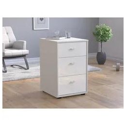 Nachtkonsole Wiemann "Rialto", weiß, B:40cm H:64cm T:43cm, Sideboards, in Boxspringhöhe, vormontiert