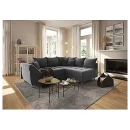 Ecksofa Collection AB "Innsbruck L-Form", grau (anthrazit), B:247cm H:87cm T:189cm, Microfaser PRIMABELLE (100% Polyester), Struktur (90% Polyester, 10% Polyacryl), Samtvelours (100% Polyester), Luxus-Microfaser Antiklederoptik (100% Polyester), Sofas, inklusive Federkern, Recamiere links oder rechts montierbar