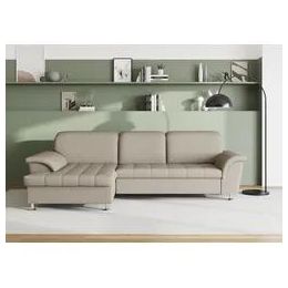 Ecksofa DOMO collection "Franzi Steppung im Sitzbereich B7T/H: 278/162/80 cm, L-Form", braun (schlamm), B:278cm H:80cm T:171cm, Flachgewebe (100% Polyester);Chenille (100% Polyester), Sofas, wahlweise mit Bettfunktion, Bettkasten und Kopfteilverstellung, Topseller
