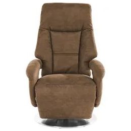 Sit & More TV-Sessel SIT & MORE "Enjoy", braun (cognac), B:74cm H:113cm T:77cm, Luxus-Kunstleder;NaturLEDER (echtes Rindsleder);Luxus-Microfaser (100% Polyester);Liegefläche ausgezogen: 168 cm, Sessel, Fernsehsessel, in Größe L, wahlweise mit Motor und Aufstehhilfe