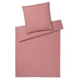 Bettw&auml;sche Elegante "Crisp", rosa (blush), B/L: 155cm x 220cm, 1 Stk., 1 Stk., Washed Cotton, B/L: 80cm x 80cm, 2 Stk., Washed Cotton, Obermaterial: 100% Baumwolle, Bettw&auml;sche, Bettw&auml;sche, angenehmes Hautgef&uuml;hl