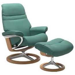 Relaxsessel stressless "Sunrise", grün (aqua grün paloma), B:79cm H:103cm T:73cm, Leder BATICK: BATICK ist ein leicht korrigiertes, durchgefärbtes und genarbtes Möbelleder, bei dem die meisten Unebenheiten und Spuren in der Regel entfernt wurden.;Leder PALOMA: PALOMA ist ein durchgefärbtes Semianilin-Möbelleder mit natürlicher Narbung.;ROHLEDER Stoff Q2 FARON: Ein fester zuverlässiger Bouclé mit e