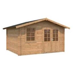 Gartenhaus Palmako "Klara", braun (hellbraun), ohne Fußboden, ohne Dacheindeckung, Holzwerkstoff, Gartenhäuser, 10,4 qm