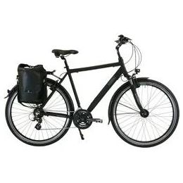 Trekkingrad Hawk BIKES "Trekking Gent Premium Plus Black" Gr. 57, schwarz, Fahrräder, 57cm, 28 Zoll (71,12cm), für Herren