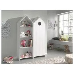 Jugendzimmer-Set Vipack "Casami, best. aus 1 Schrank mit Drehtür, 1 Regalschrank, TOP modern", weiß, Schlafzimmermöbel-Sets, als Kleider-/Wäscheschrank nutzbar, universell einsetzbar