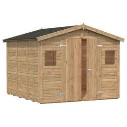 Gerätehaus Palmako "Dan", braun (hellbraun), Holzwerkstoff, Gerätehäuser, hellbraun