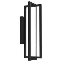 Eglo Deckenleuchte "SIBERIA", schwarz, H: 30cm, 1 Stk., Leuchten, Deckenleuchte in schwarz aus Stahl - 15,5W - warmweiß - kaltweiß, Wandlampe