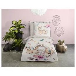 Kinderbettwäsche "Meandra", bunt (multi), B/L: 135cm x 200cm, 1 Stk., 1 Stk., Microfaser, B/L: 80cm x 80cm, Garnitur: 2 Stk., Microfaser, Obermaterial: 100% Polyester, PURE LUXURY COLLECTION, Bettwäsche, Mikrofaser, 135x200, Pflegeleicht, Reißverschluss, Wende, Kind, Eule