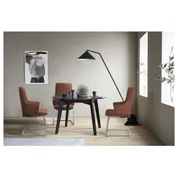 Polsterstuhl stressless "Laurel", braun (copper paloma, schwarz matt), B:58cm H:105cm T:60cm, Leder PALOMA: PALOMA ist ein durchgefärbtes Semianilin-Möbelleder mit natürlicher Narbung., Stühle, High Back mit Armlehne, Größe L, mit Beinen aus Stahl in Schwarz matt