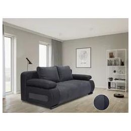 Schlafsofa Collection AB "Moritz", grau (anthrazit), B:200cm H:85cm T:98cm, 100%Polyester, Sofas, mit Bettfunktion und Bettkasten, komfortabler Federkern
