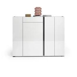 Schuhschrank Inosign "Atrium", weiß (weiß hgl, anthrazit matt), B:149cm H:115cm T:34cm, Spanplatte, Schränke