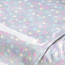 buttinette Regenjackenstoff „Folie Herzen“, bunt