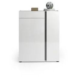 Schuhschrank Inosign "Atrium", weiß (weiß hgl, anthrazit matt), B:91cm H:115cm T:34cm, Spanplatte, Schränke