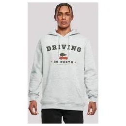 Kapuzenpullover F4NT4STIC "Driving Home Christmas", Herren, Gr. XXL, grau (erdgrau), Obermaterial: 65% Baumwolle, 35% Polyester, slim fit, Pullover, Weihnachten, Geschenk, Logo