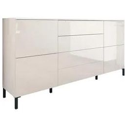 borchardt Möbel Kommode BORCHARDT MÖBEL "Haama", weiß (weiß hochglanz), B:166cm H:80cm T:35cm, Spanplatte, Sideboards, Breite 166 cm