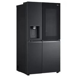 LG Side-by-Side, Energieeffizienz: E (A-G), schwarz, zzgl. Crafted Ice, Kühlschränke, Craft Ice Bereiter, InstaViewTM
