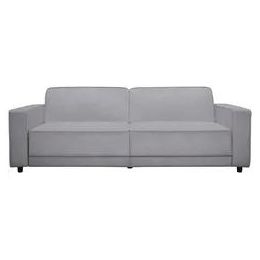 3-Sitzer DOREL HOME "ALLIE Schlafsofa 225 cm", grau (hellgrau), B:225cm H:82cm T:84cm, 100% Polyester, Sofas, Bett-Funktion (108/190cm), trendiger Cord o. pflegeleichter Velours