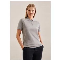 Poloshirt Seidensticker "Schwarze Rose", Damen, Gr. S, grau, 100% Baumwolle, unifarben, regular fit, Shirts, Polo Uni