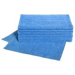 Gästehandtücher Dyckhoff "Kristall", blau (kobaltblau), B:30cm L:50cm, Frottier, Obermaterial: 100% Baumwolle, Handtücher, mit Bordüren