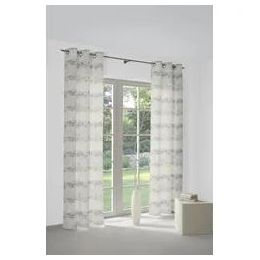 Vorhang WIRTH "Kairo" Gr. 5, beige (natur), B:132cm H:255cm, Jacquard, Baumwolle, Polyester, Gardinen