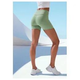 Shorts Vivance ACTIVE, Damen, Gr. M (40/42), N-Gr, grün (mintgrün, silber), Obermaterial: 80% Polyester, 20% Elasthan, bedruckt, unifarben, eng kurz, Hosen, Sportshorts mit breiten Bündchen und Druck