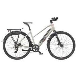 E-Bike Telefunken "UH210 Damen" Gr. 48, grau (seidengrau, grau), Elektrofahrräder, 48cm, 28 Zoll (71,12cm), Pedelec, Elektrofahrrad für Damen, Urbanbike