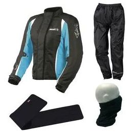 Nerf Motorradkombi NERVE Gr. 40, schwarz (schwarz, blau), Overalls, Damen, 40, N-Gr, Obermaterial: 100% Polyester. Innenseite: 100% Polyester