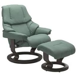 Relaxsessel stressless "Reno", grün (aqua grün paloma), B:75cm H:96cm T:75cm, Leder BATICK: BATICK ist ein leicht korrigiertes, durchgefärbtes und genarbtes Möbelleder, bei dem die meisten Unebenheiten und Spuren in der Regel entfernt wurden.;Leder PALOMA: PALOMA ist ein durchgefärbtes Semianilin-Möbelleder mit natürlicher Narbung.;ROHLEDER Stoff Q2 FARON: Ein fester zuverlässiger Bouclé mit einem