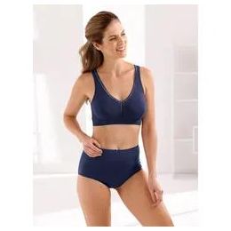 wäschepur Bustier WÄSCHEPUR, Damen, Gr. 50, N-Gr, blau (marine), 95% Baumwolle, 5% Elasthan, BHs