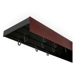 Gardinenschiene SN DECO GROUP "Vorhangschiene SH (1) mit Blende 5 cm" Gr. 13, rot (schwarz, mahagonifarben), L:580cm T:8,95cm, Kunststoff, Gardinenstangen, Gardinenschiene