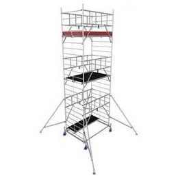 Fahrgerüst Krause "ProTec XXL Breitaufbau", grau (aluminiumfarben), B:175cm H:650cm L:220cm, Aluminium, Gerüste, Arbeitshöhe: 7,3 Meter