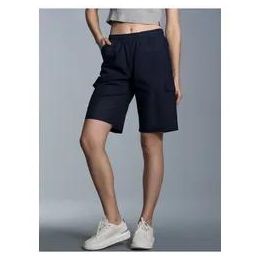Jerseyhose TRIGEMA "TRIGEMA Cargo-Bermuda aus 100% Baumwolle", Damen, Gr. 5XL, US-Größen, blau (navy), 100% Baumwolle, Hosen