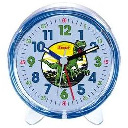 Quarzwecker Scout "Dinosaurierwecker, Favorit, 280001044", blau, Wecker, Kinder, Kinderwecker, Lernwecker,Geschenkidee, Kinderzimmer, Schulanfang, Dino