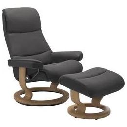 Relaxsessel stressless "View", grau (rock paloma), B:78cm H:105cm T:78cm, Leder BATICK: BATICK ist ein leicht korrigiertes, durchgefärbtes und genarbtes Möbelleder, bei dem die meisten Unebenheiten und Spuren in der Regel entfernt wurden.;Leder PALOMA: PALOMA ist ein durchgefärbtes Semianilin-Möbelleder mit natürlicher Narbung.;ROHLEDER Stoff Q2 FARON: Ein fester zuverlässiger Bouclé mit einem str