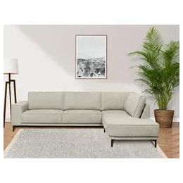 Ecksofa Places of Style "Casina", beige (natural), B:289cm H:85cm T:210cm, 90%Polyester, 10% Nylon, Sofas, mit abgerundeter Ottomane, in einem weichen Chenille-Stoff